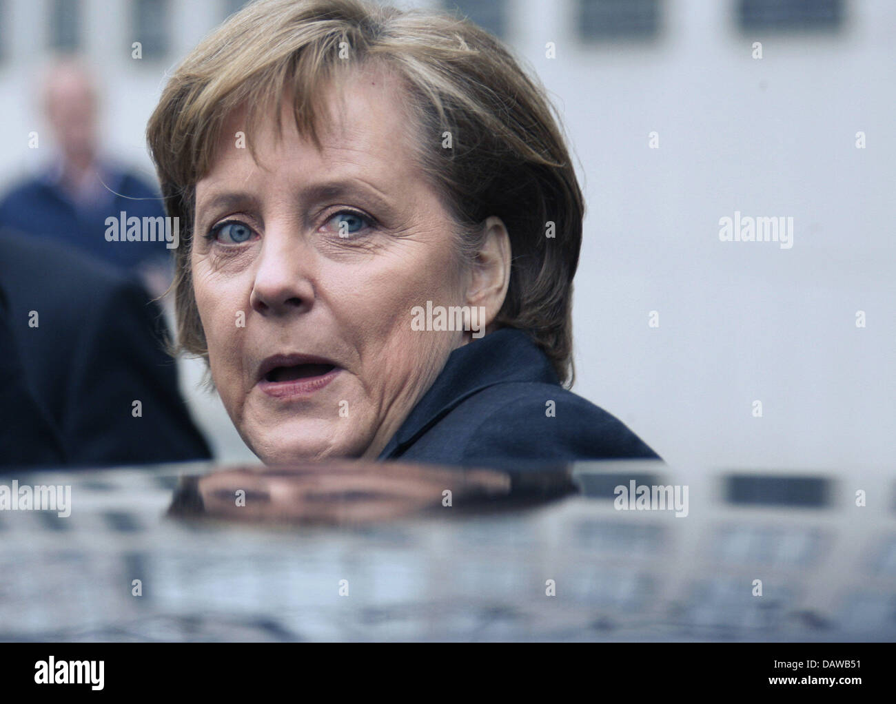 German Chancellor Angel Merkel arrives at the Federation of German ...