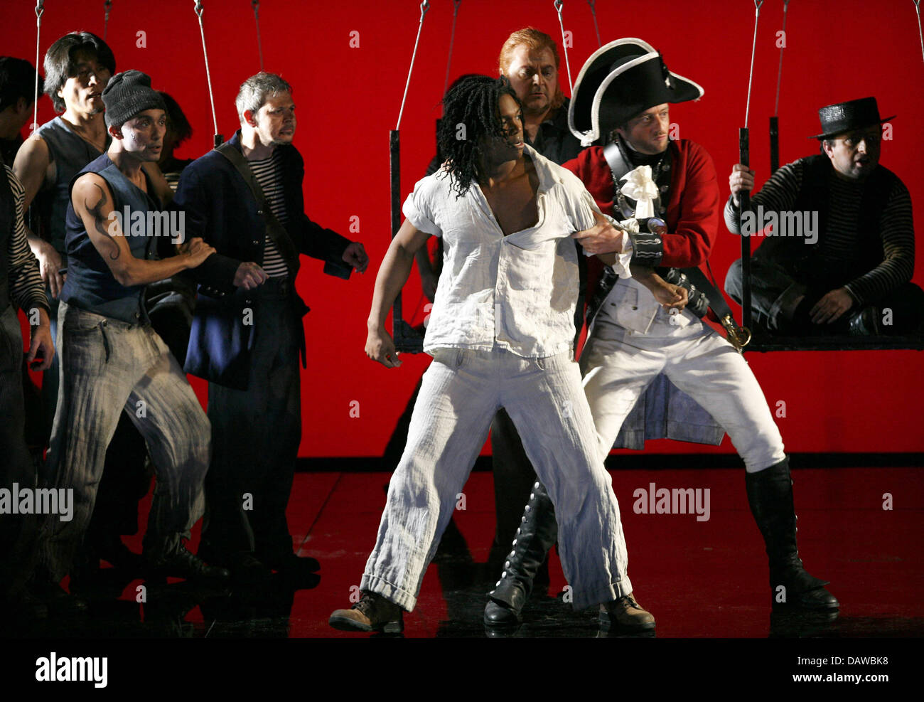 Grammy winner and famous baritone Nmon Ford (C) performs during a ...