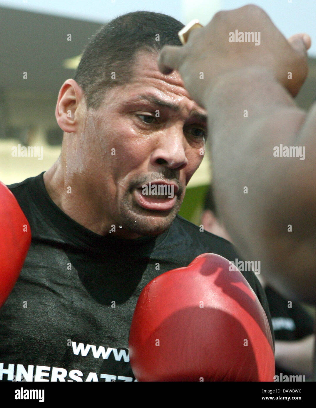 Boxing World Champion Virgil Hill from the US is pictured with his ...