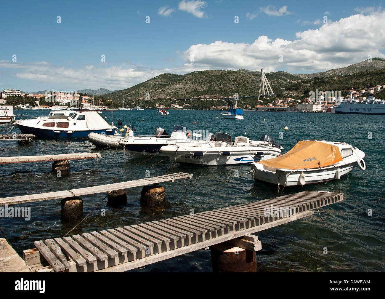 Pleasure craft at Dubrovnik Marine Stock Photo - Alamy