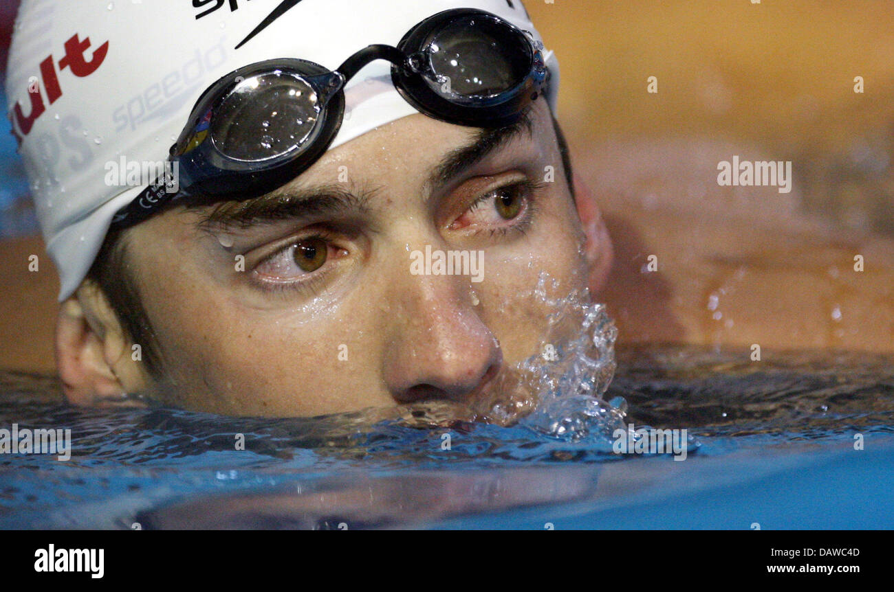 US swimmer Michael Phelps pictured during the Men's 200m Butterfly ...