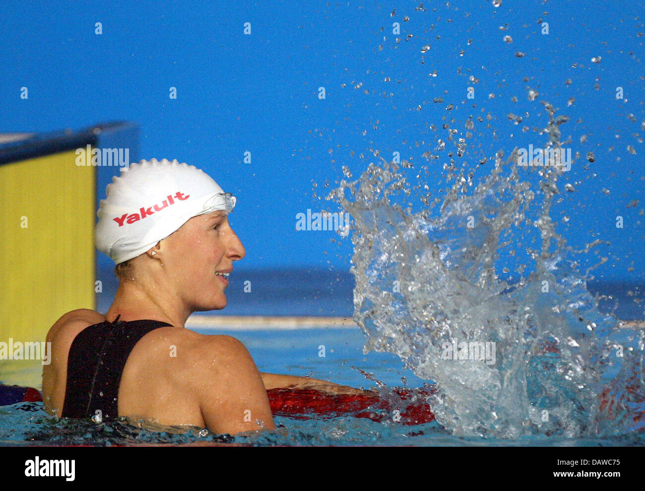 German swimmer Annika Lurz pictured after the Women's 200m Freestyle ...