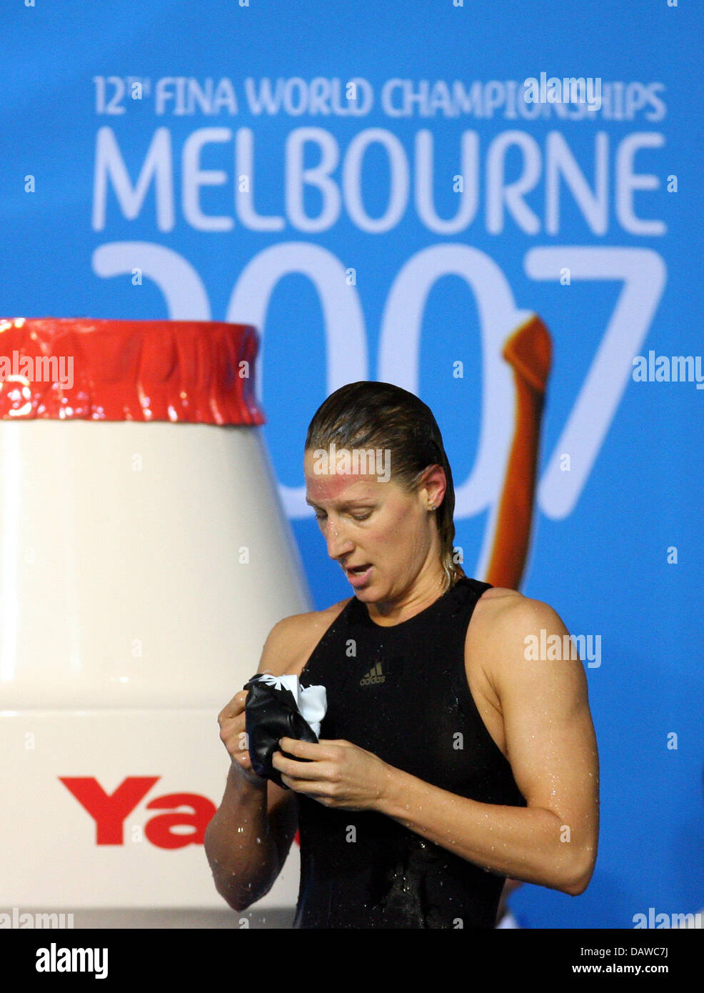 German swimmer Annika Lurz pictured after the Women's 200m Freestyle ...