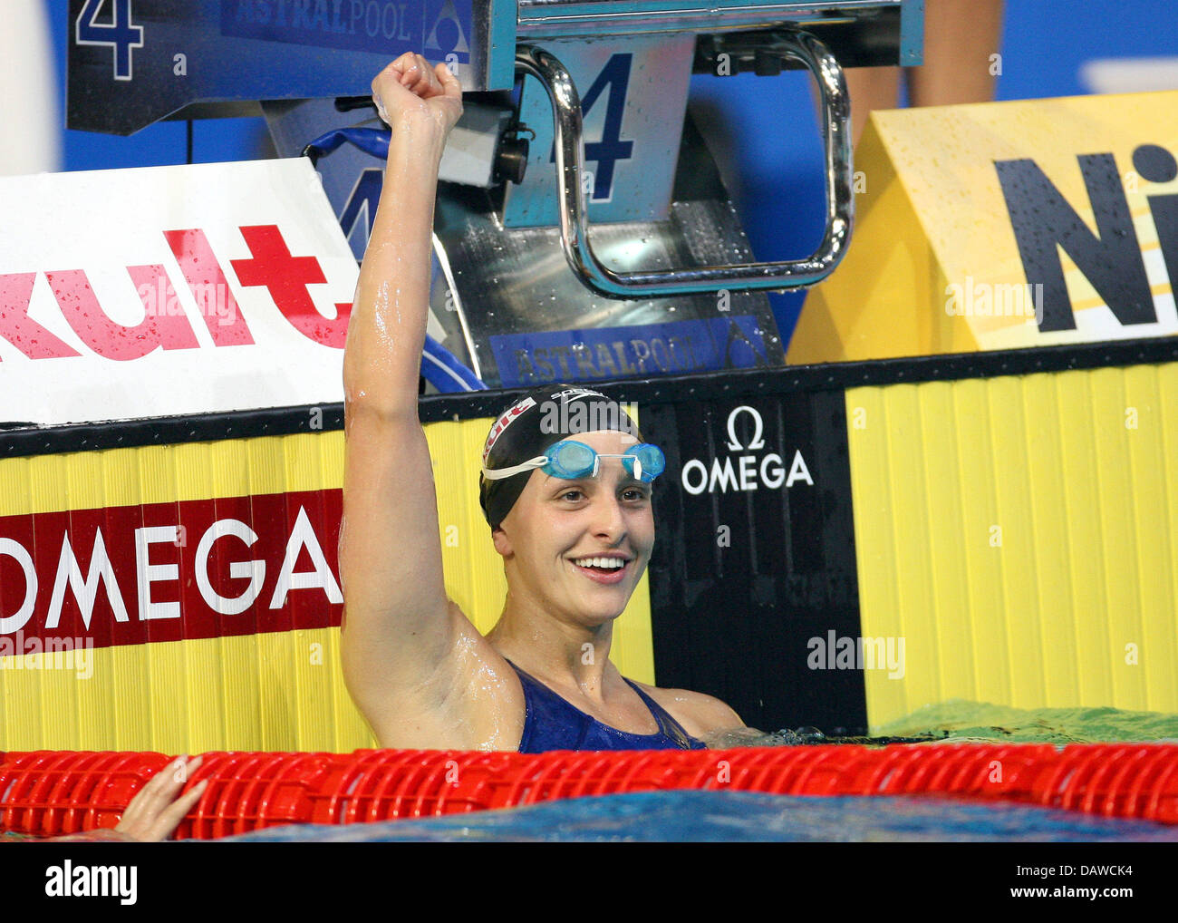 US American Leila Vaziri is pictured after the women's 50 metres ...