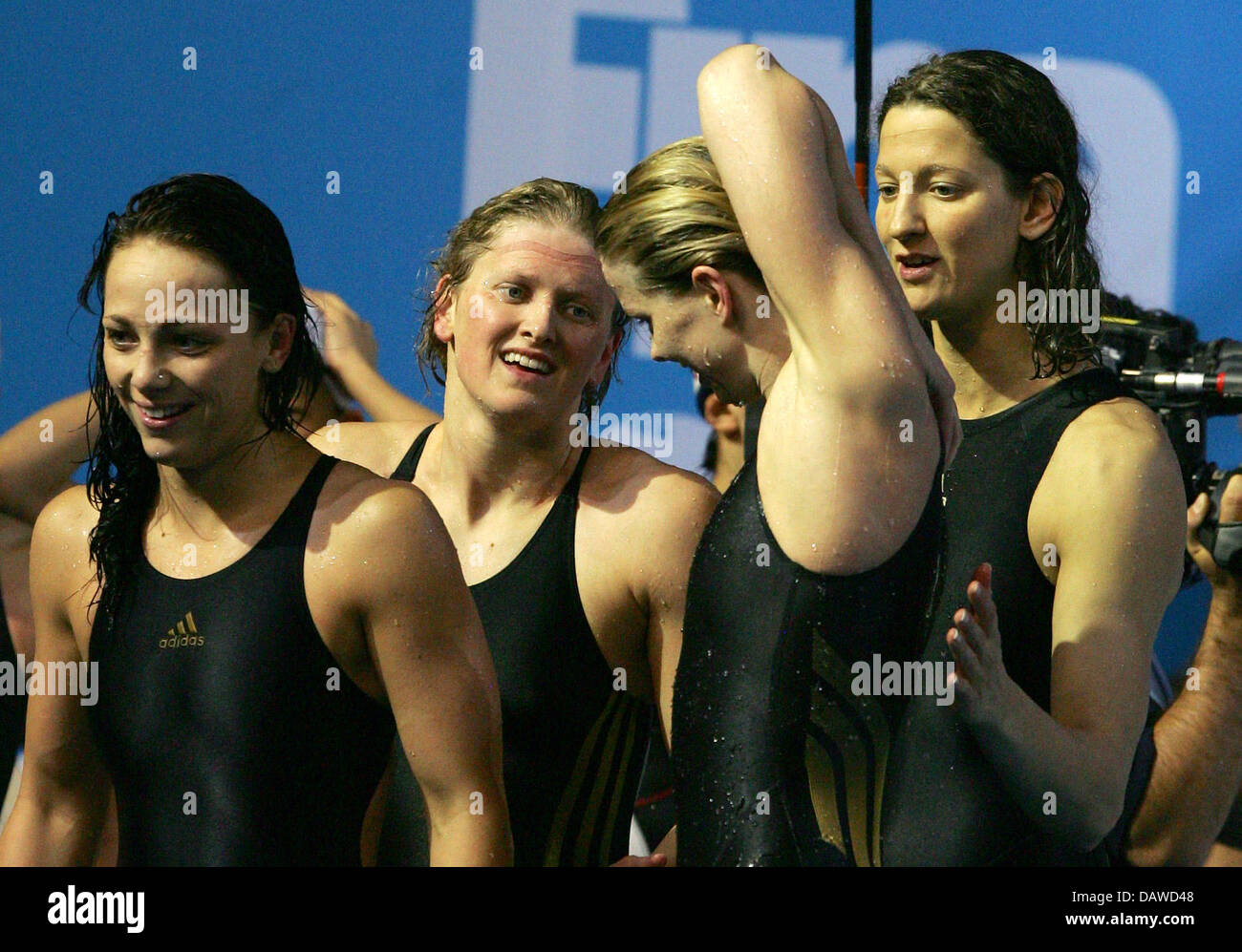 German swimmers (L-R) Daniela Samulski, Birte Steven, Brita Steffen and ...