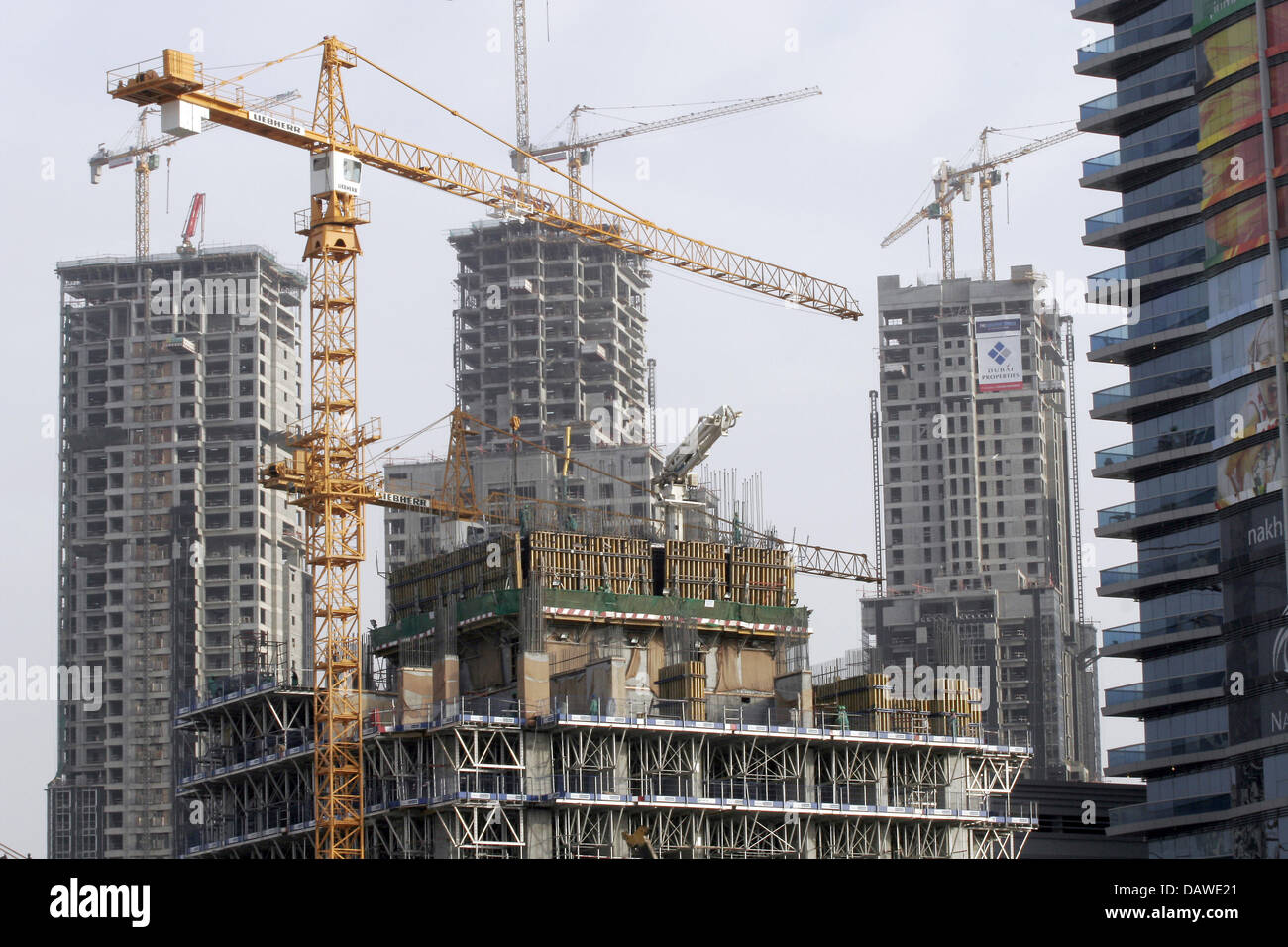 The photo shows the 'The Executive Towers' group of skyscrapers under ...