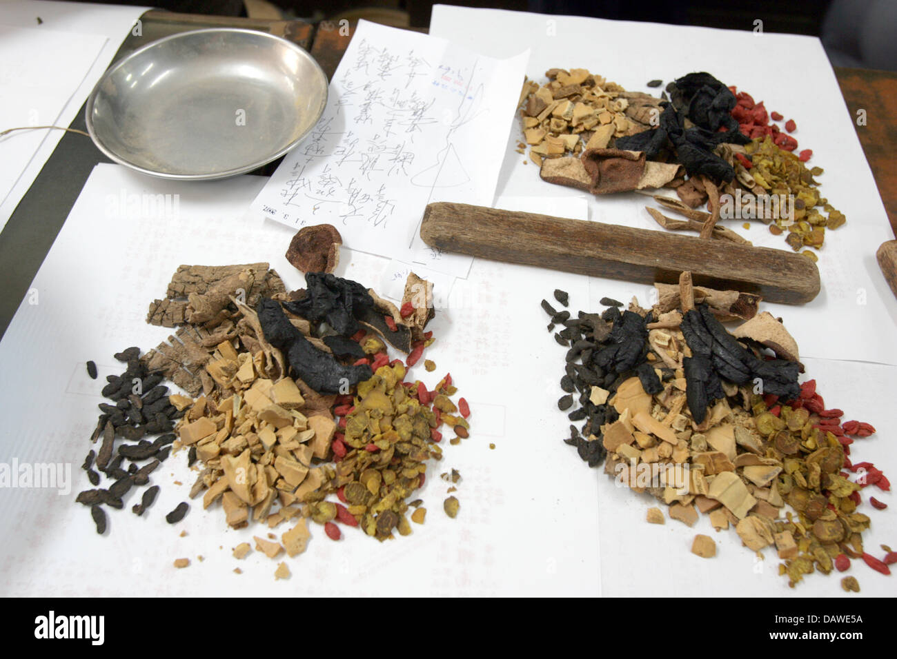 Dried animals, plants and herbs are ingredients for the Traditional ...