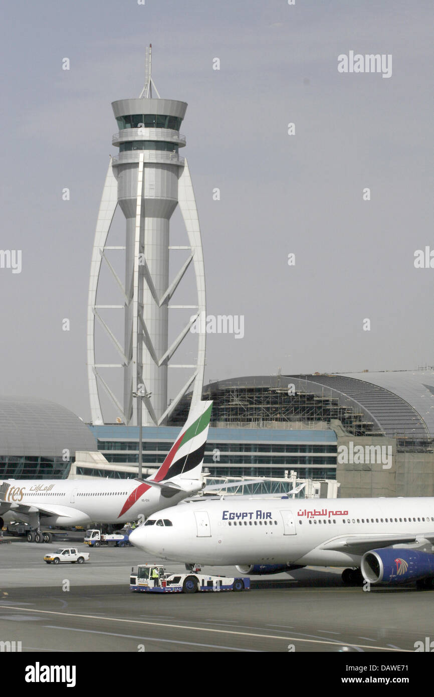 The picture shows a plane by Egyptian airline 'Egypt Air' and one by ...