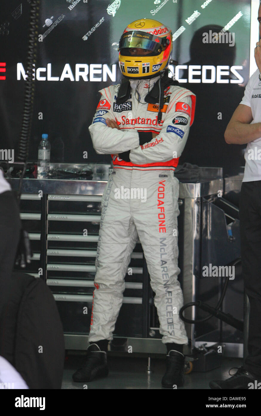 British Formula One driver Lewis Hamilton of McLaren Mercedes pictured ...