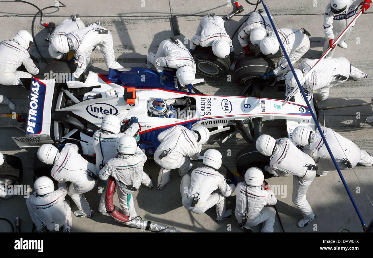 German Formula 1 pilot Nick Heidfeld of BMW Sauber F1 Team arrives for ...