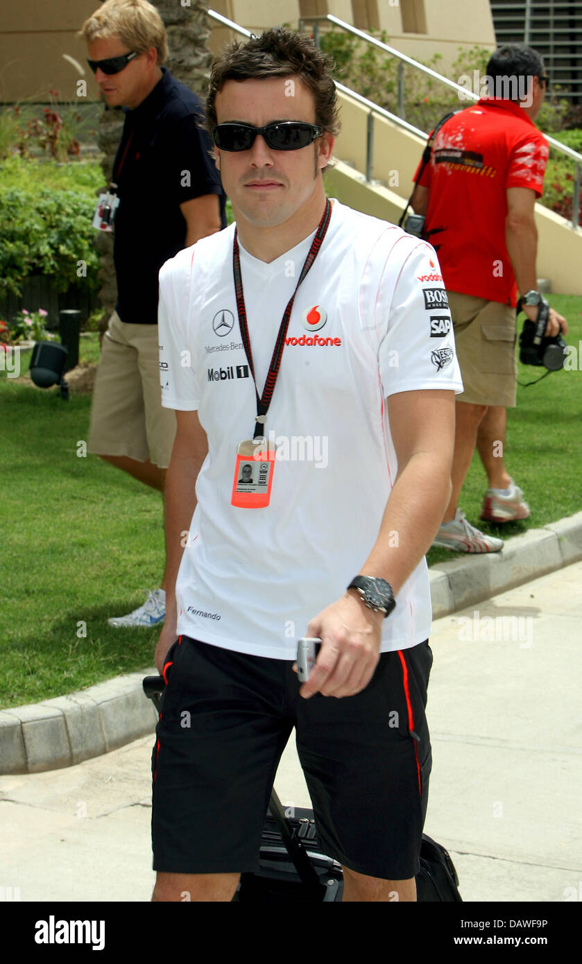 Spanish Formula One driver Fernando Alonso of McLaren Mercedes arrives ...