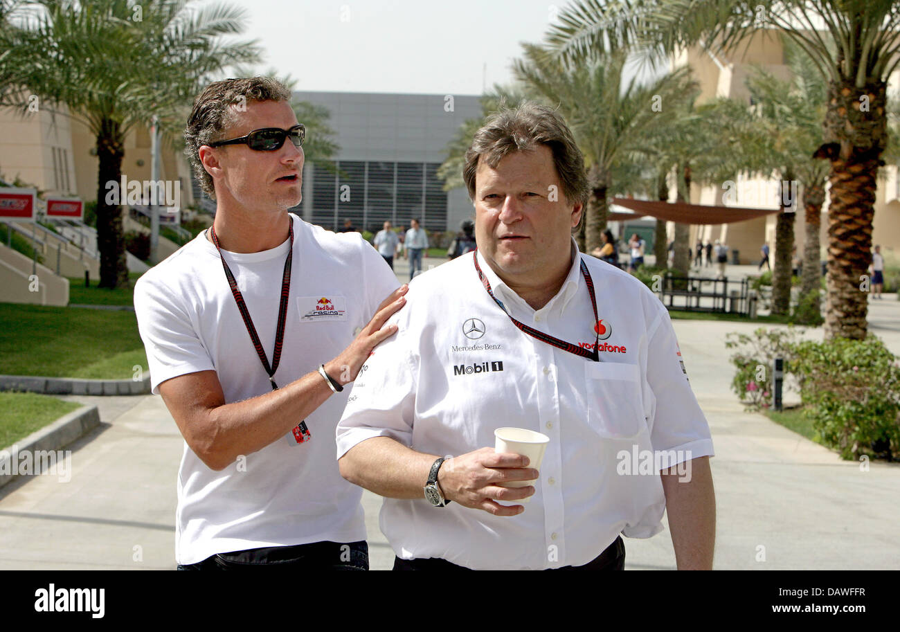 Norbert haug and david coulthard at the circuit hi-res stock ...