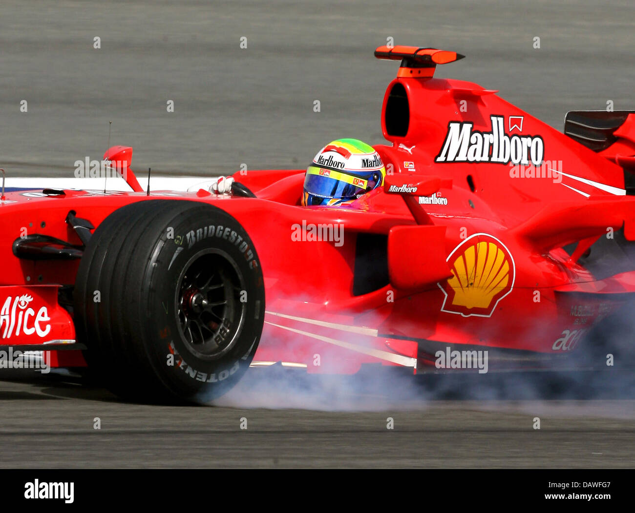 Brazilian Formula One driver Felipe Massa of Scuderia Ferrari misses ...