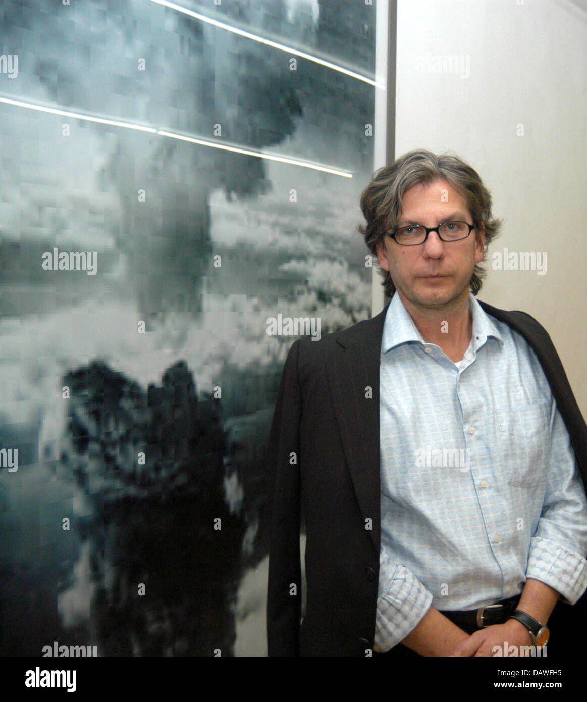 German photographer Thomas Rugg pictured with one of his large-sized ...