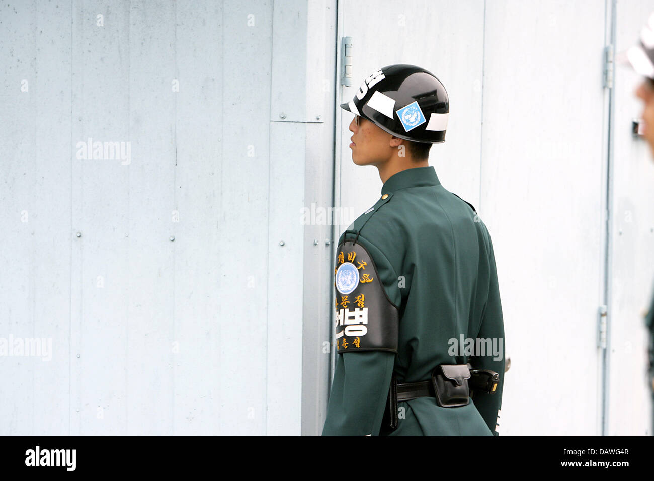 A north Korean UN troop pictured in the T2 barrack in the so-called ...