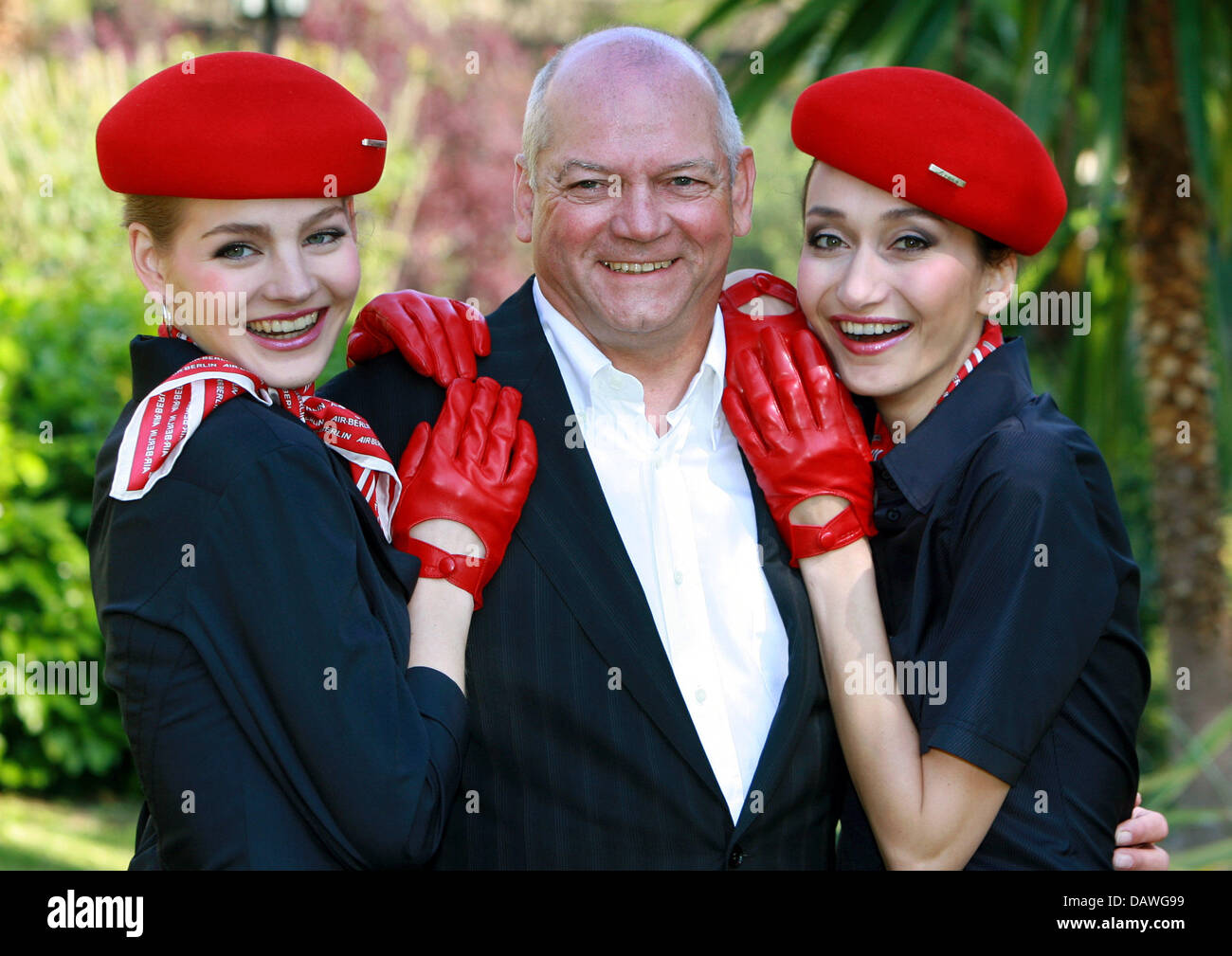 The CEO of the airline Air Berlin, Joachim Hunold is pictured with the ...