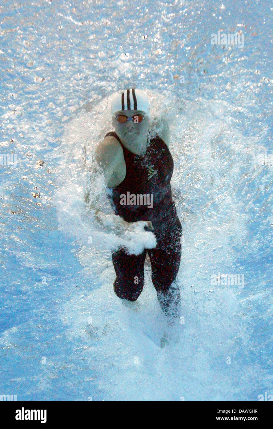 German swimmer Britta Steffen swims to win the Women's 50m Freestyle of ...