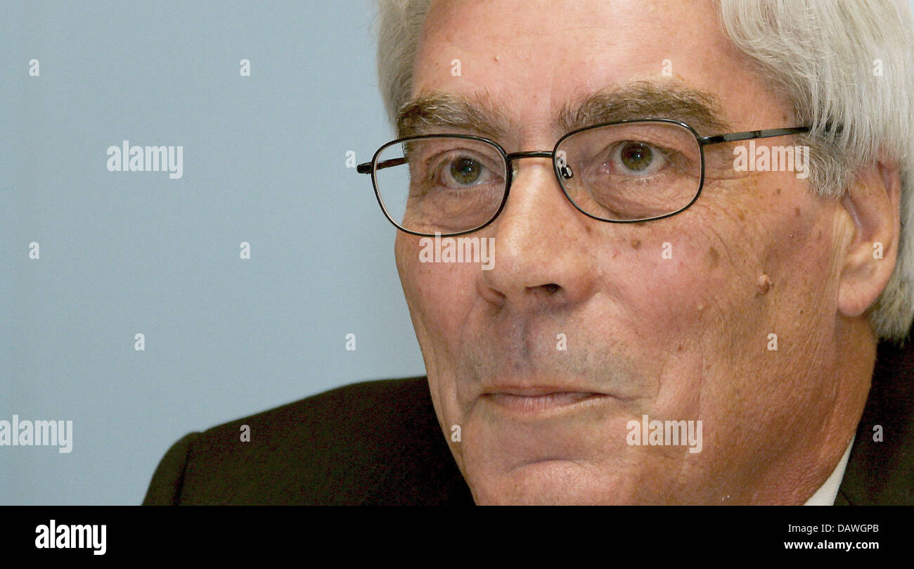 CEO of BayernLB Werner Schmidt pictured before the bank's balance press ...