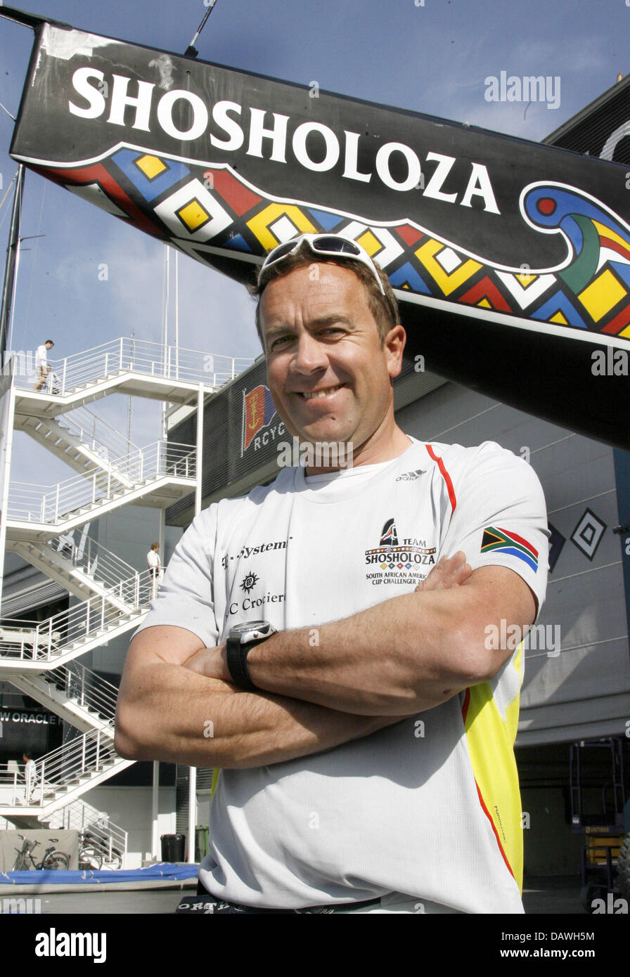 German Tim Kroeger, boat captain of the South-African yacht Shosholoza ...