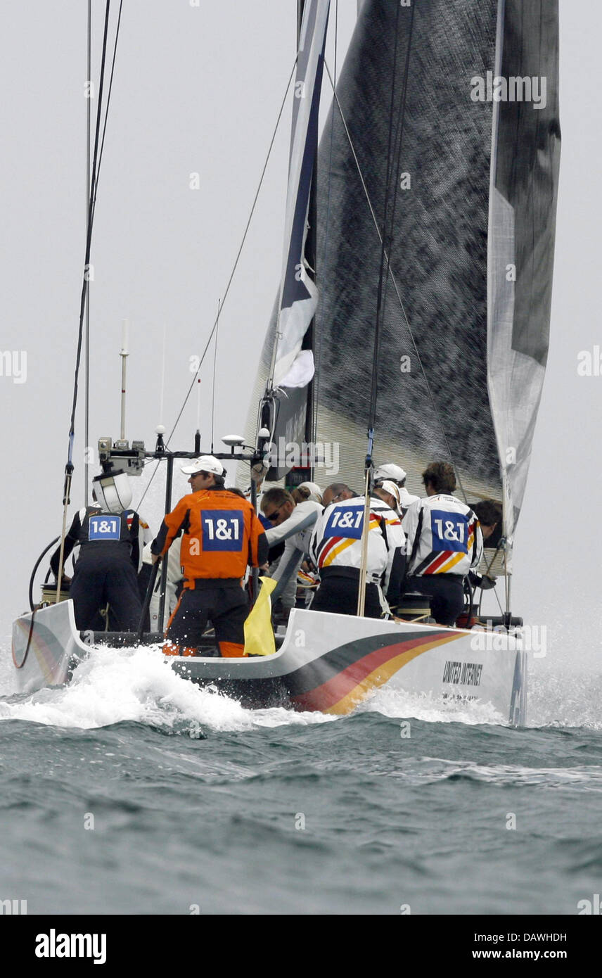 German yacht 'Germany 1' shown in action during flight eight of ...