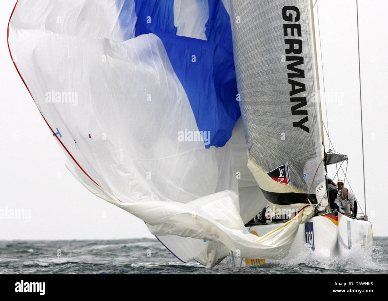German yacht Team Germany 1 pictured during the Flight 10 race of the ...