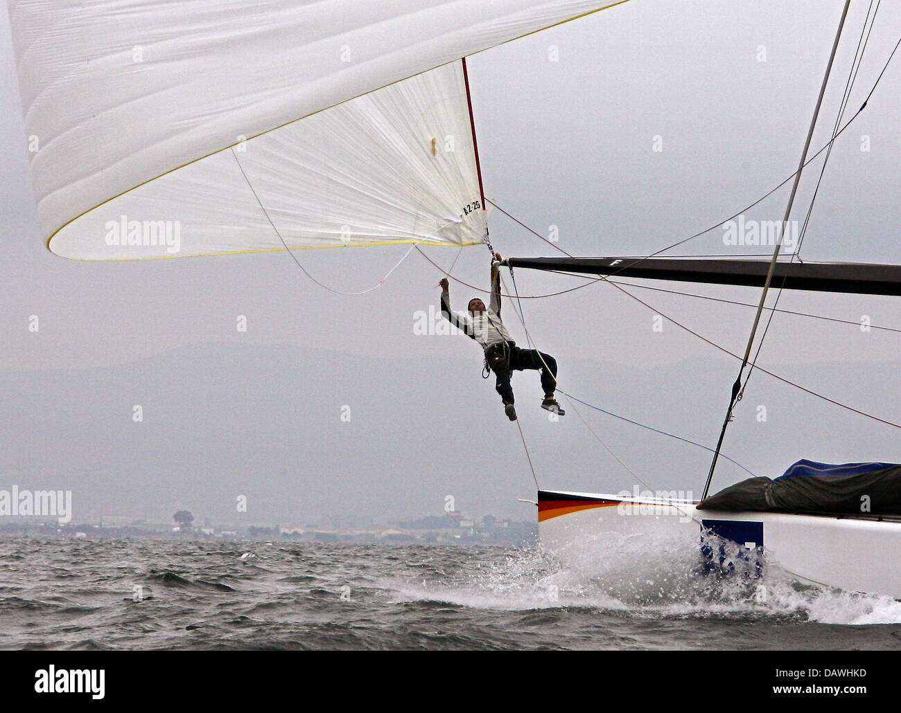 German yacht Team Germany 1 pictured during the Flight 10 race of the ...