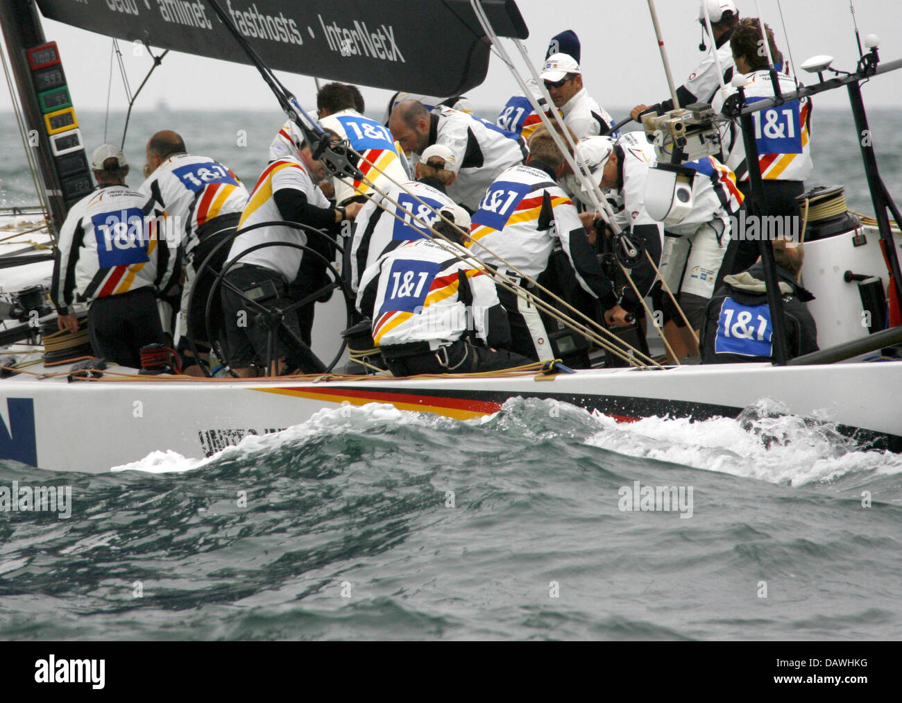 German yacht Team Germany 1 pictured during the Flight 10 race of the ...