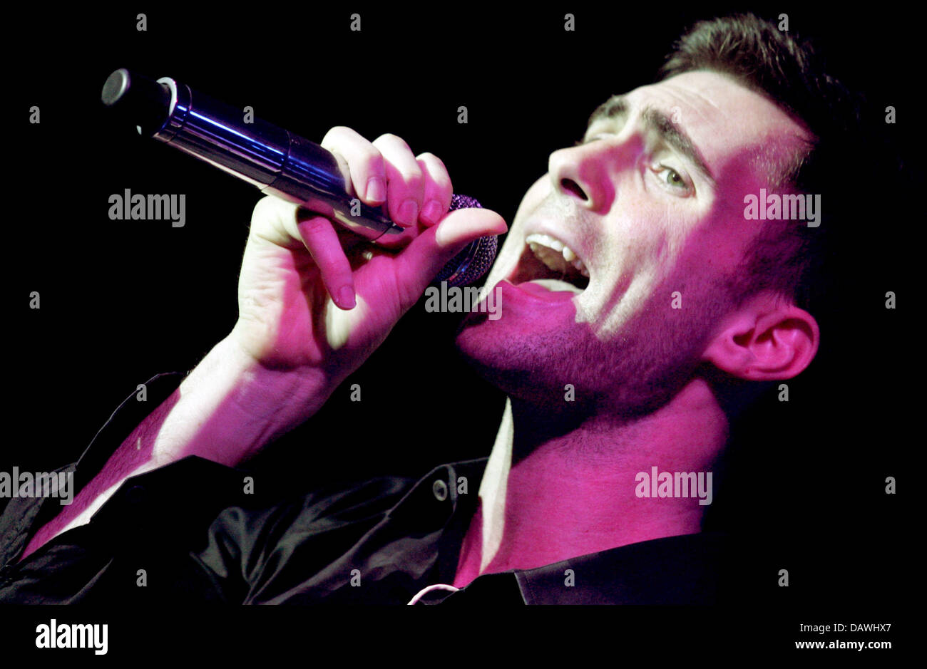 Singer of US band Maroon 5, Adam Levine, performs at the band's only ...