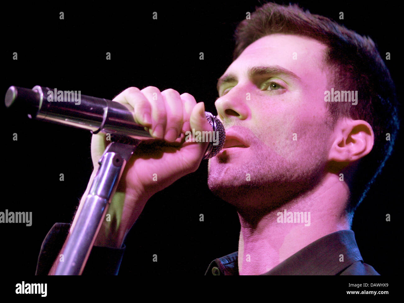 Singer of US band Maroon 5, Adam Levine, performs at the band's only ...