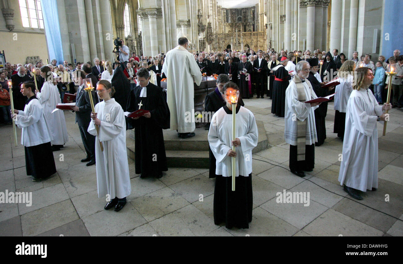 Leaders of the German churches are pictured during an ecumenical ...