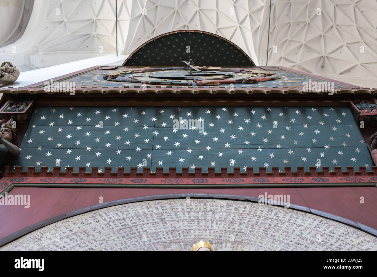 Medieval clock. in the catholic church Stock Photo - Alamy