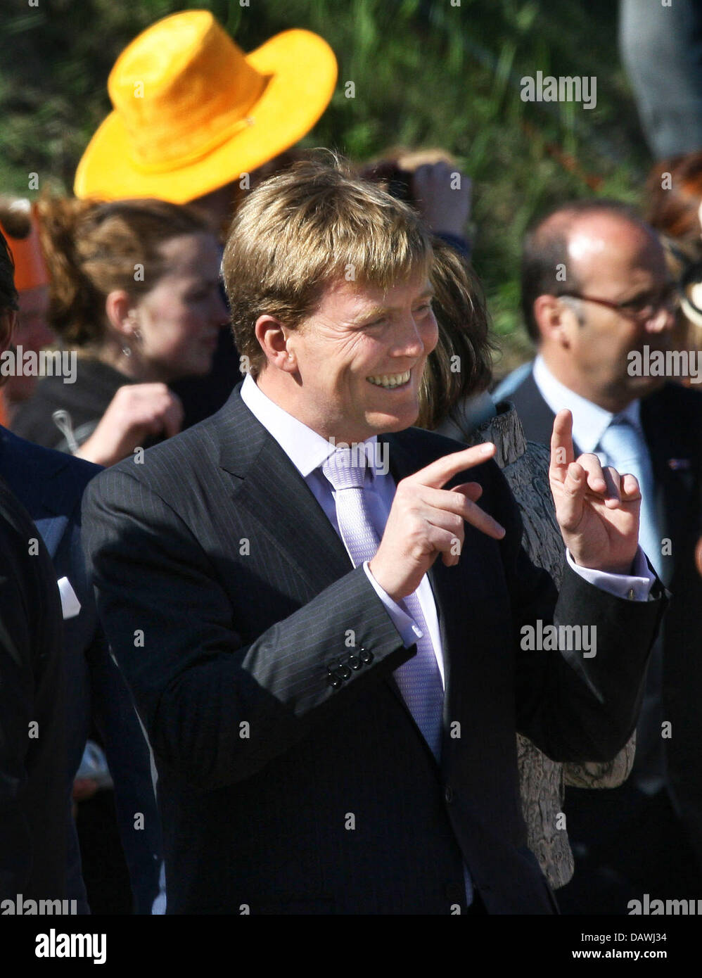 Dutch Crown Prince Willem-Alexander gestures during the Dutch Royal ...