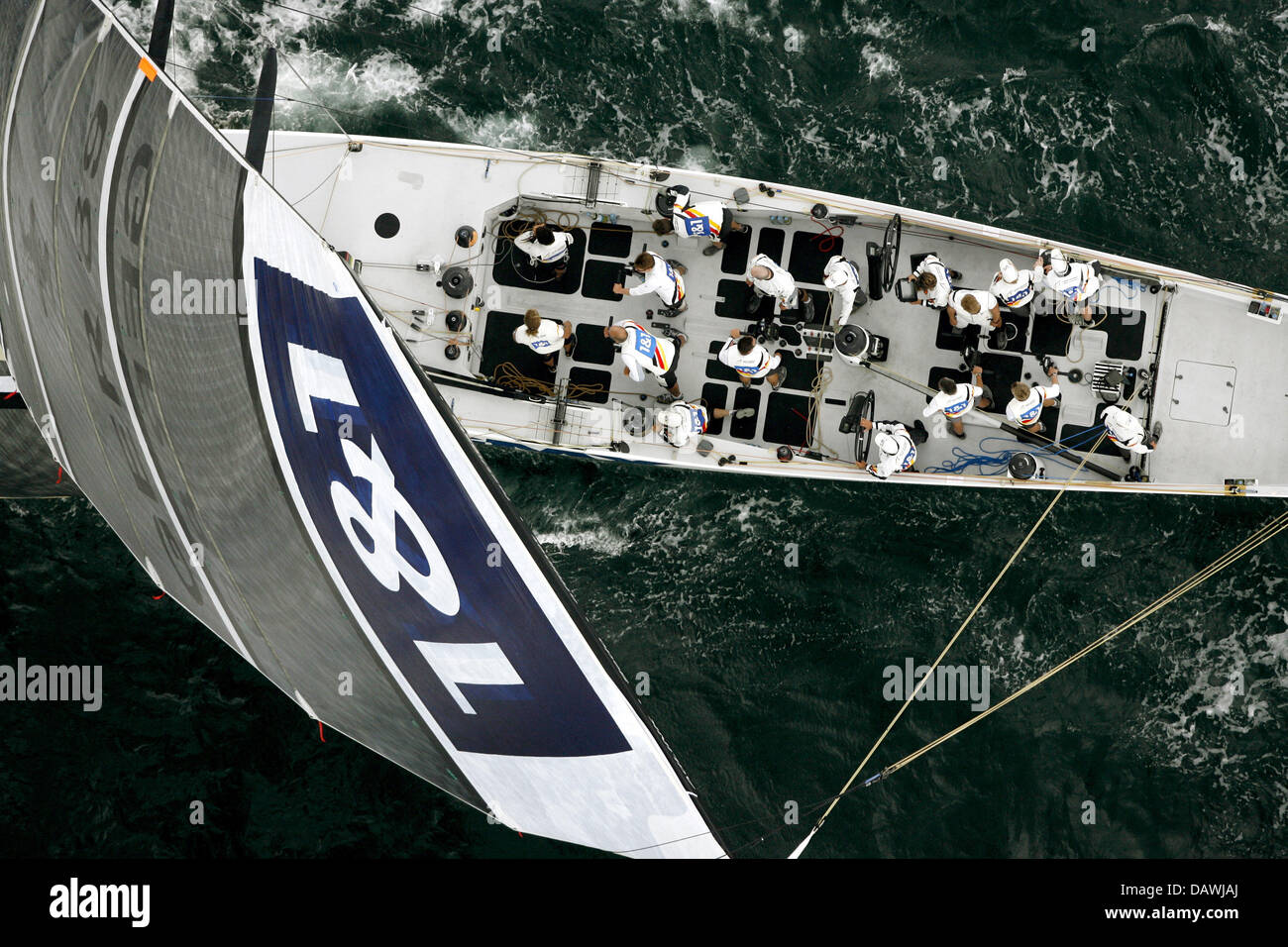 German yacht Team Germany sails during the Flight 2 race of Round Robin ...