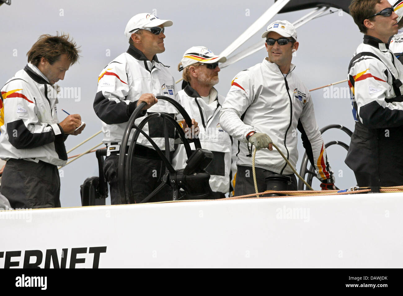 Danish skipper Jesper Bank and his crew is pictured on German yacht ...