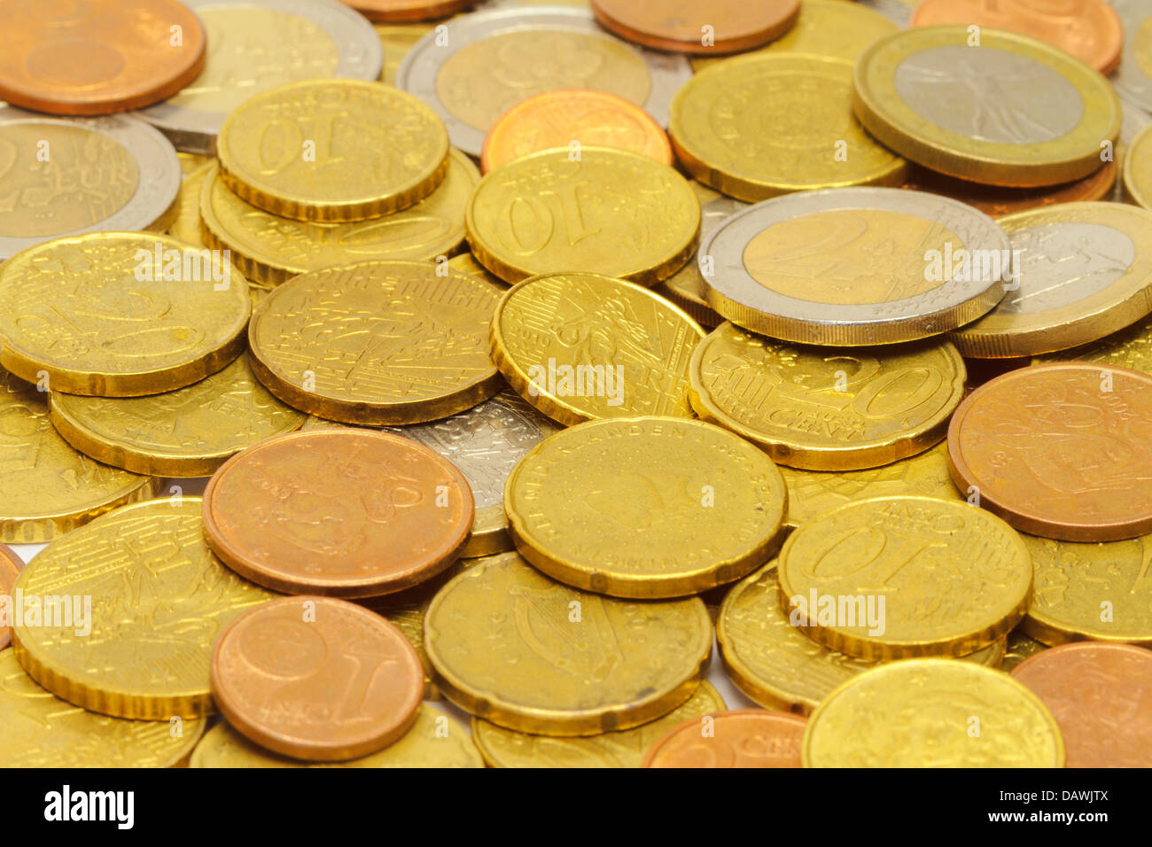 Euro coins closeup as background Stock Photo - Alamy