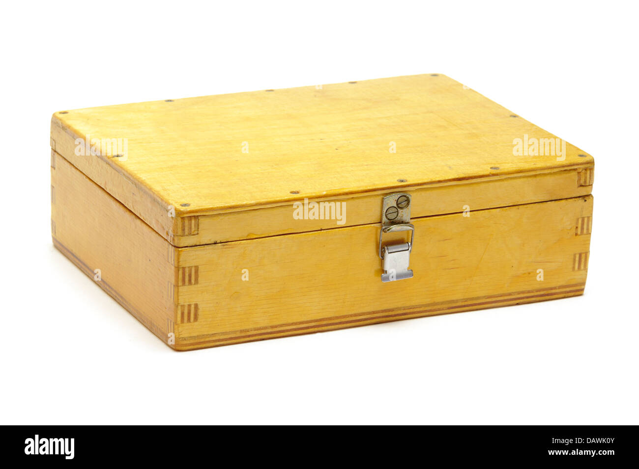 Wooden box isolated on white background Stock Photo - Alamy