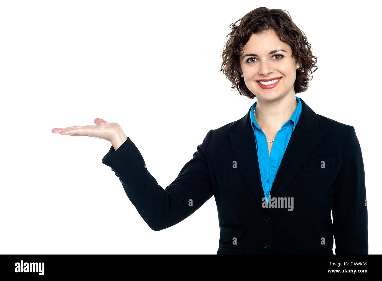 Open palm hand formal suit Cut Out Stock Images & Pictures - Alamy