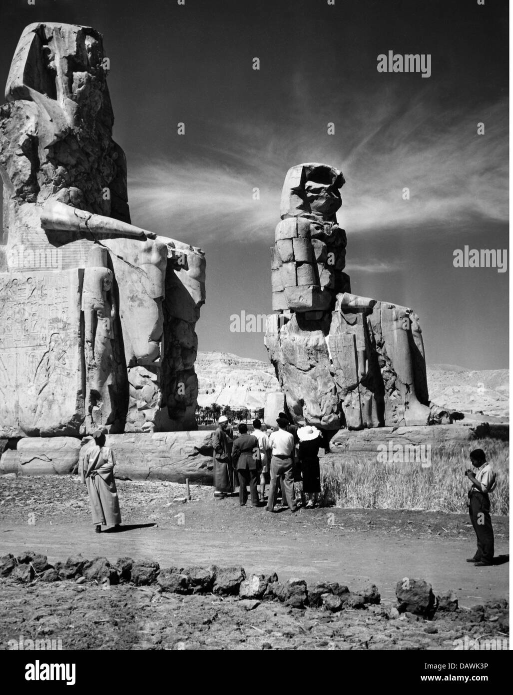 geography / travel, Egypt, Thebes West Bank, Colossi of Memnon, statues ...
