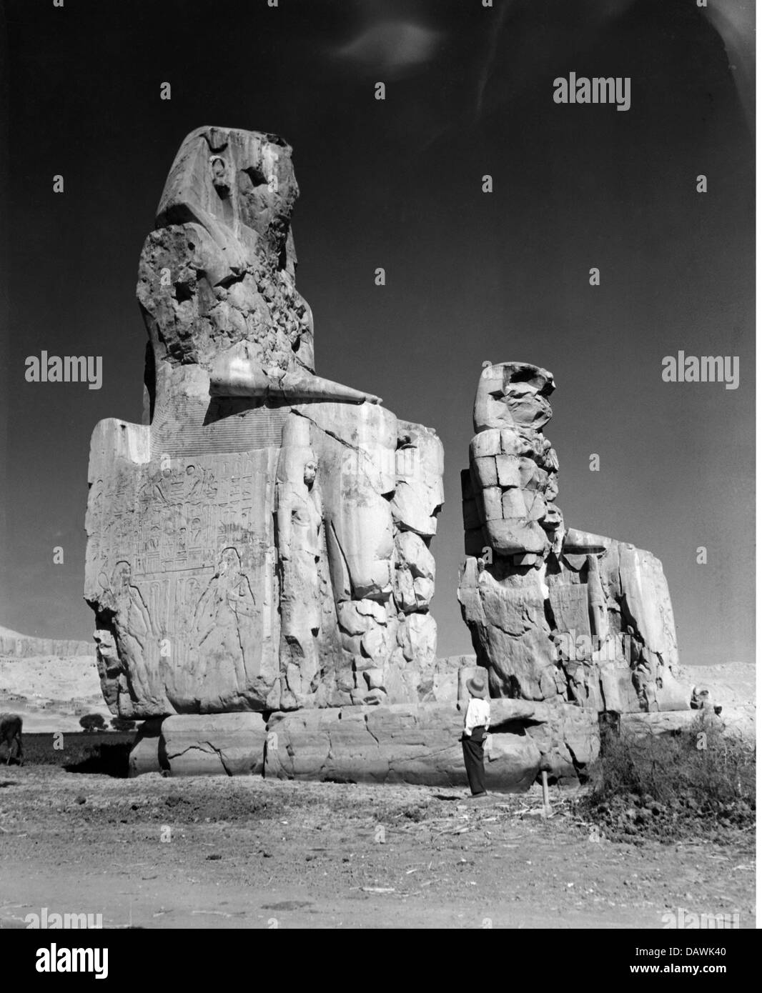 geography / travel, Egypt, Thebes West Bank, Colossi of Memnon, statues ...