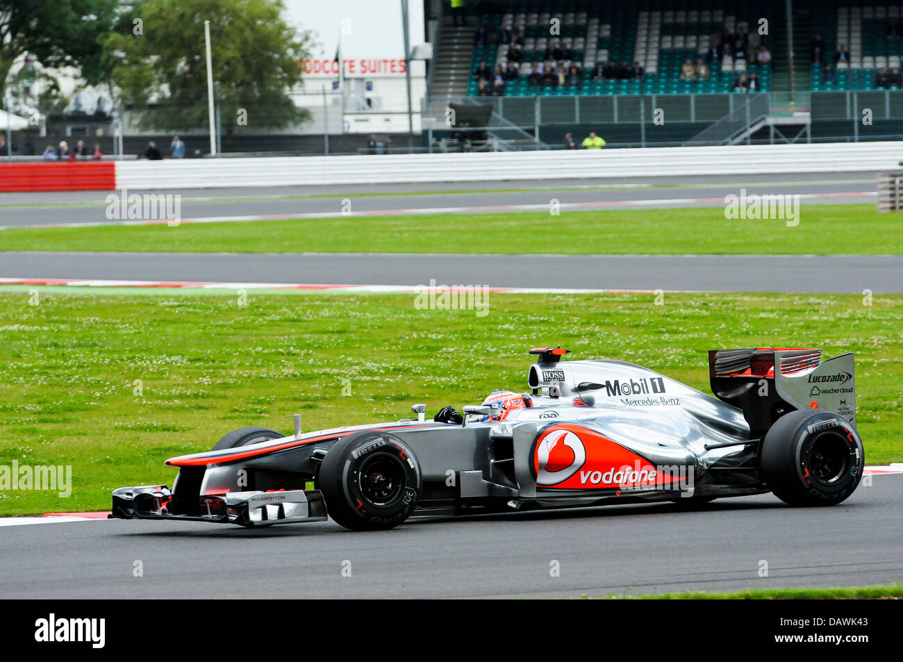 Jenson Button, McLaren Mercedes, at Luffield during the 2012 British ...