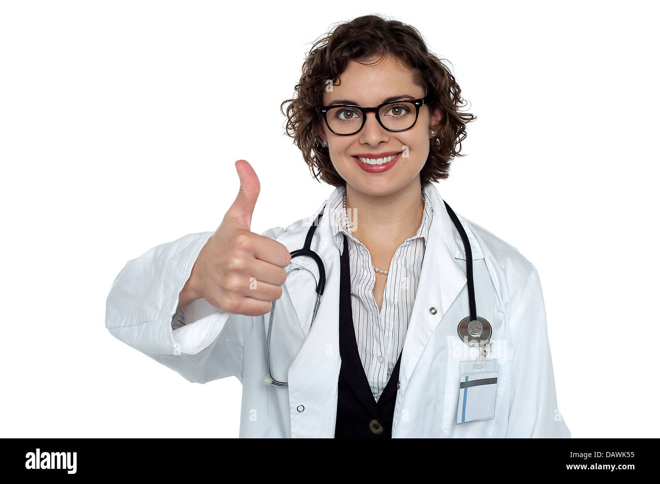 Portrait doctor showing yes sign hi-res stock photography and images ...