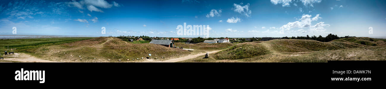 Panorama of the wadden sea island Mando, Denmark Stock Photo - Alamy