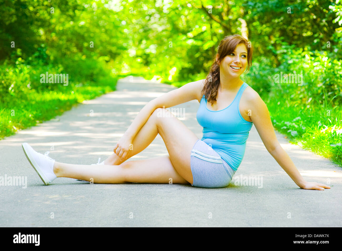 Young Woman Outdoor Workout Stock Photo - Alamy