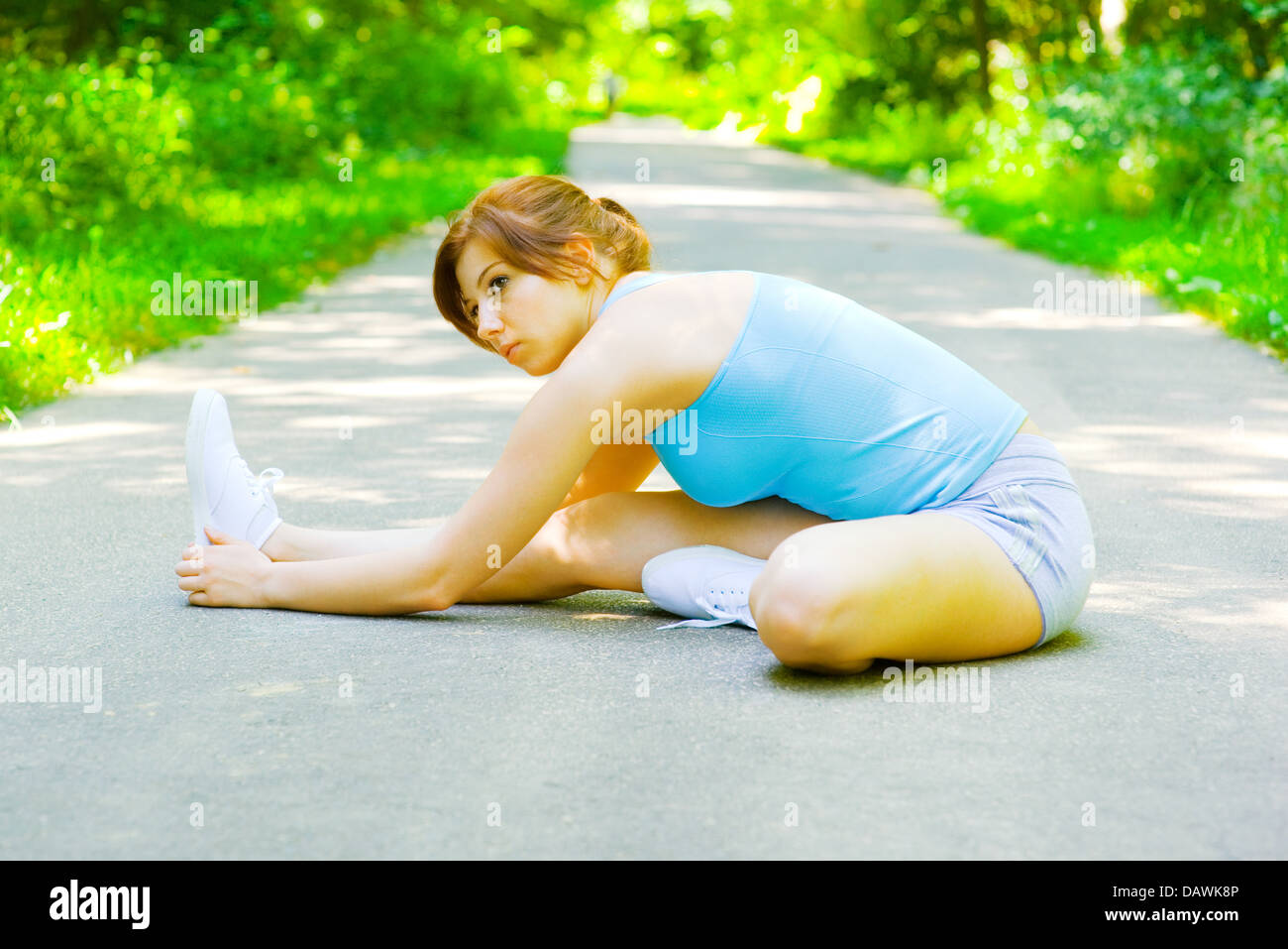 Young Woman Outdoor Workout Stock Photo - Alamy