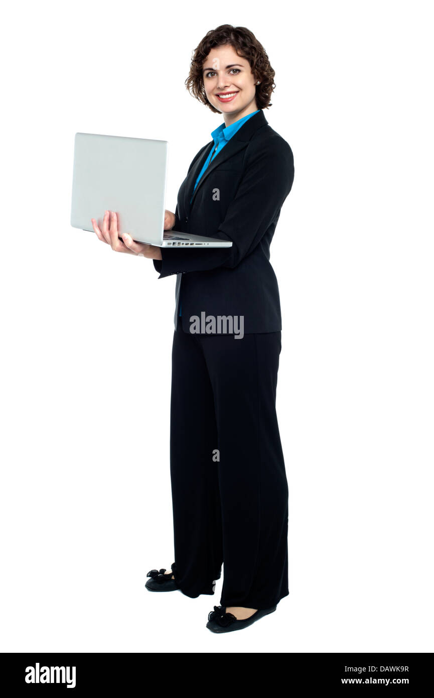 Business executive browsing on laptop Stock Photo - Alamy
