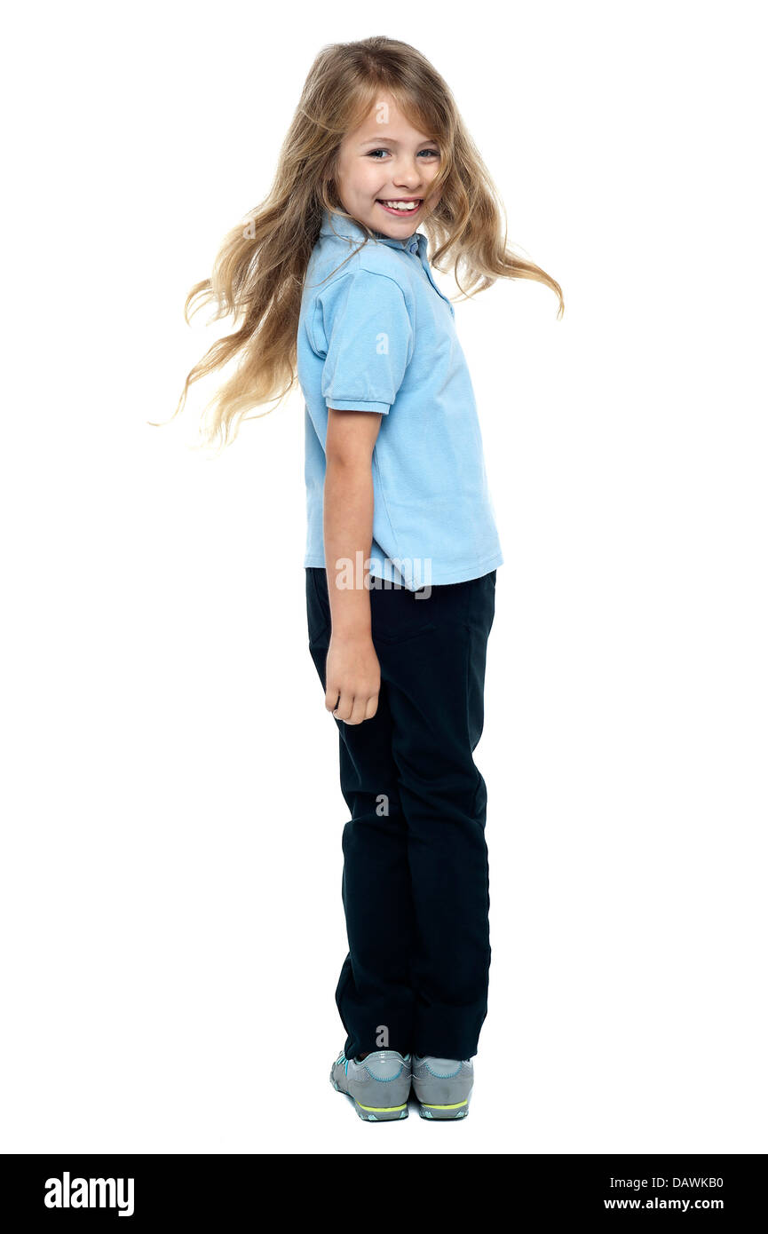 Girl turning Cut Out Stock Images & Pictures - Alamy