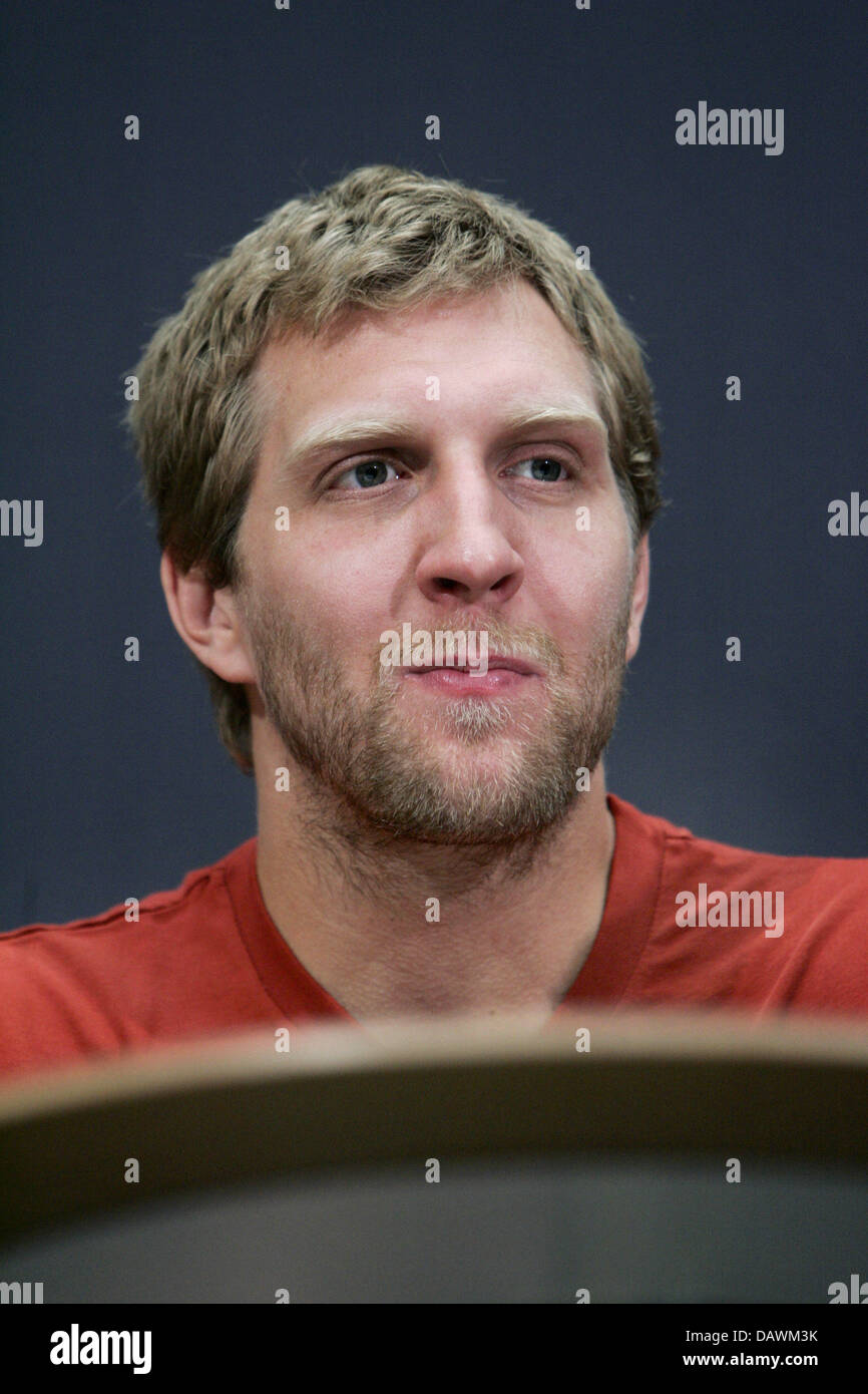 German basketball pro Dirk Nowitzki smiles at a press conference in ...
