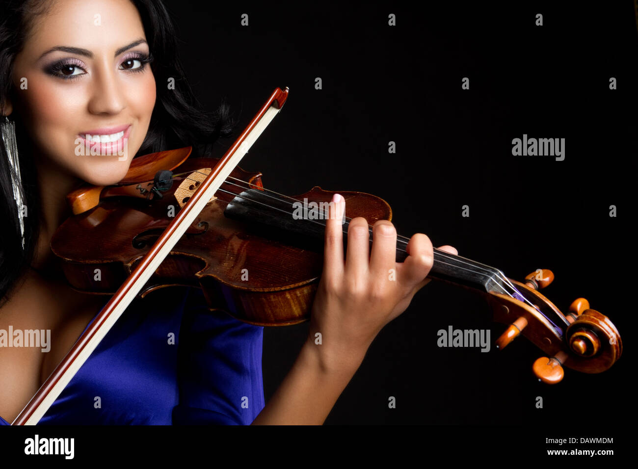 Girl posing holding violin hi-res stock photography and images - Alamy