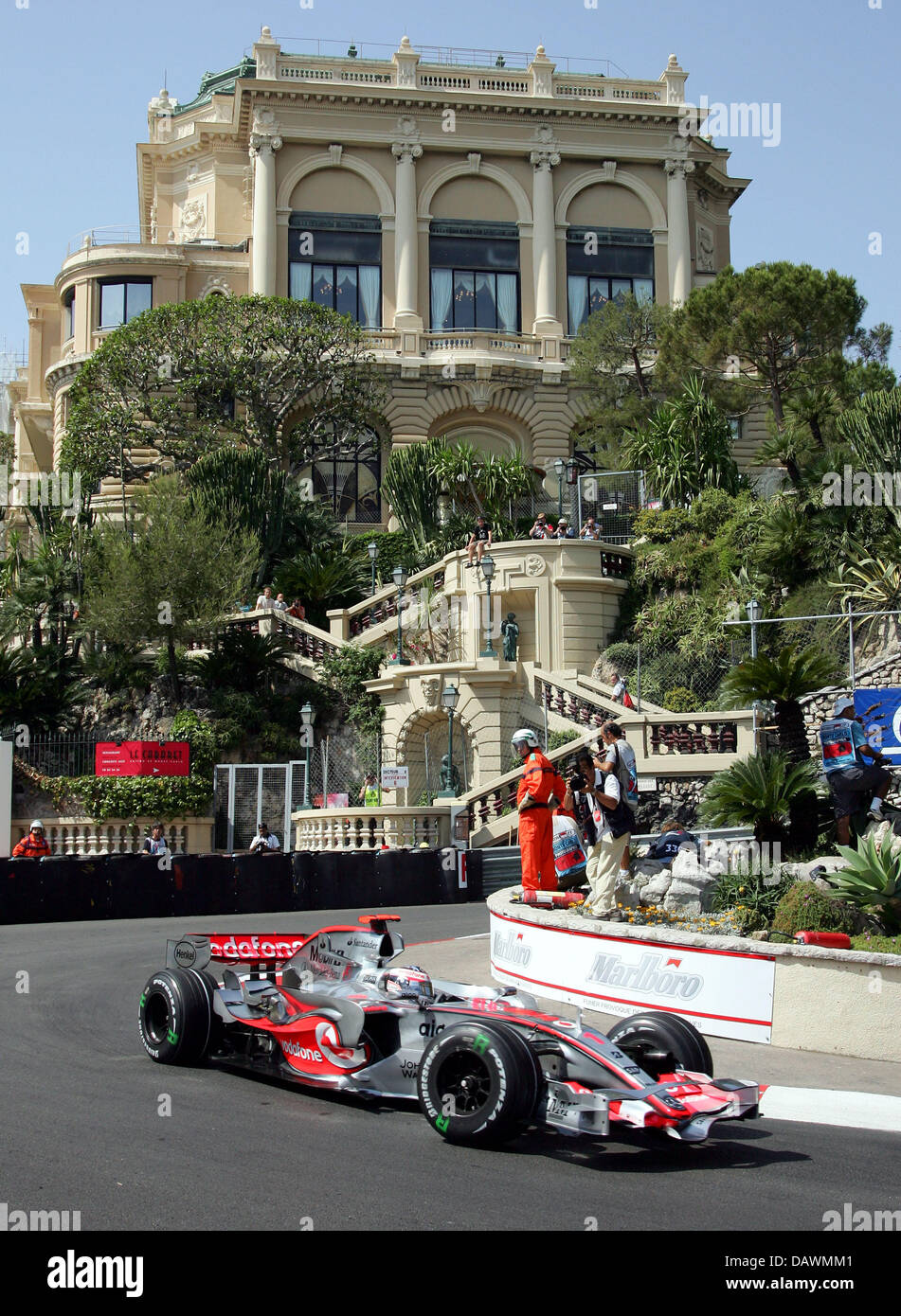 Spanish McLaren Mercedes Formula One driver Fernando Alonso shown in ...