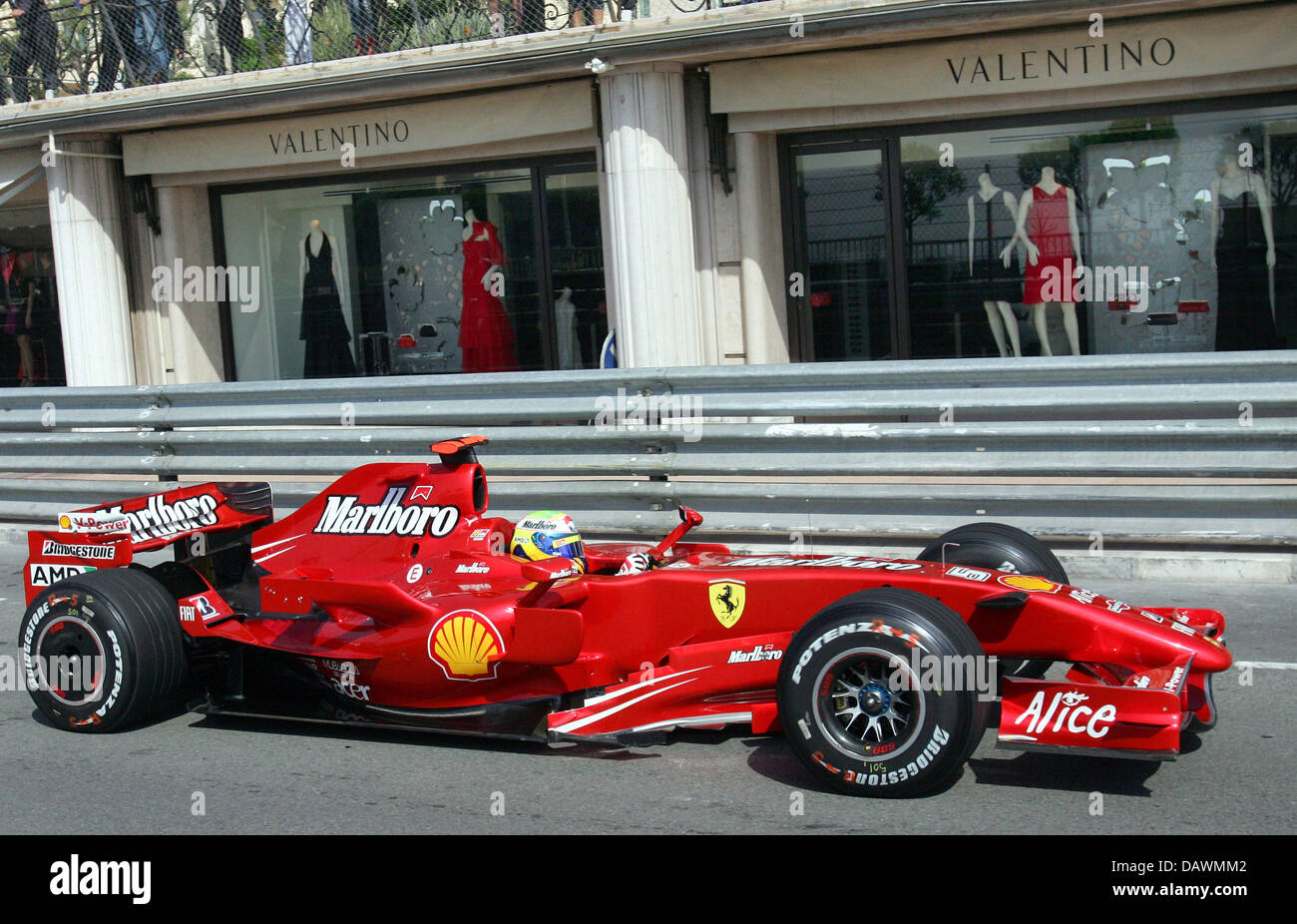 Brazilian Formula One driver Felipe Massa of Ferrari shown in action ...